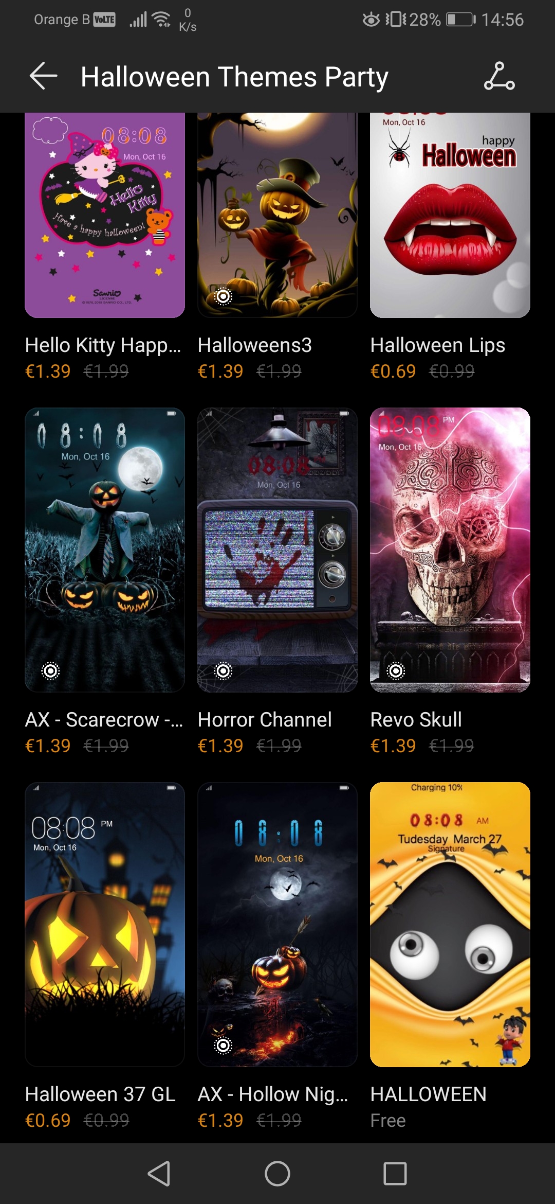 Huawei Themes discounts Halloween themes - DRSC Media