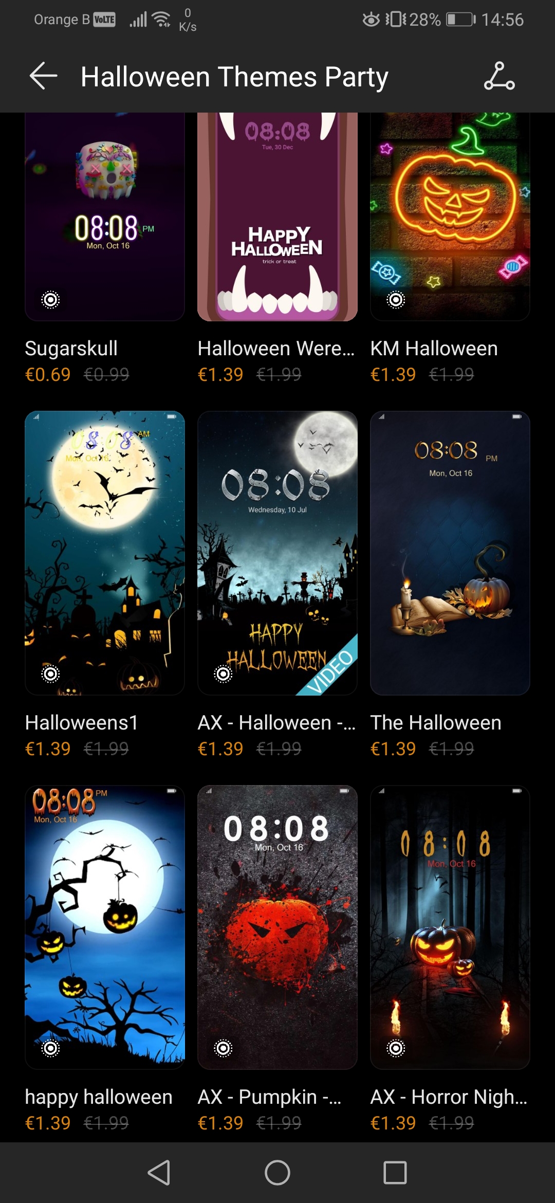 Huawei Themes discounts Halloween themes - DRSC Media